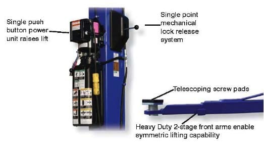 Q12 2 Post Automotive Lift - American Custom Lifts