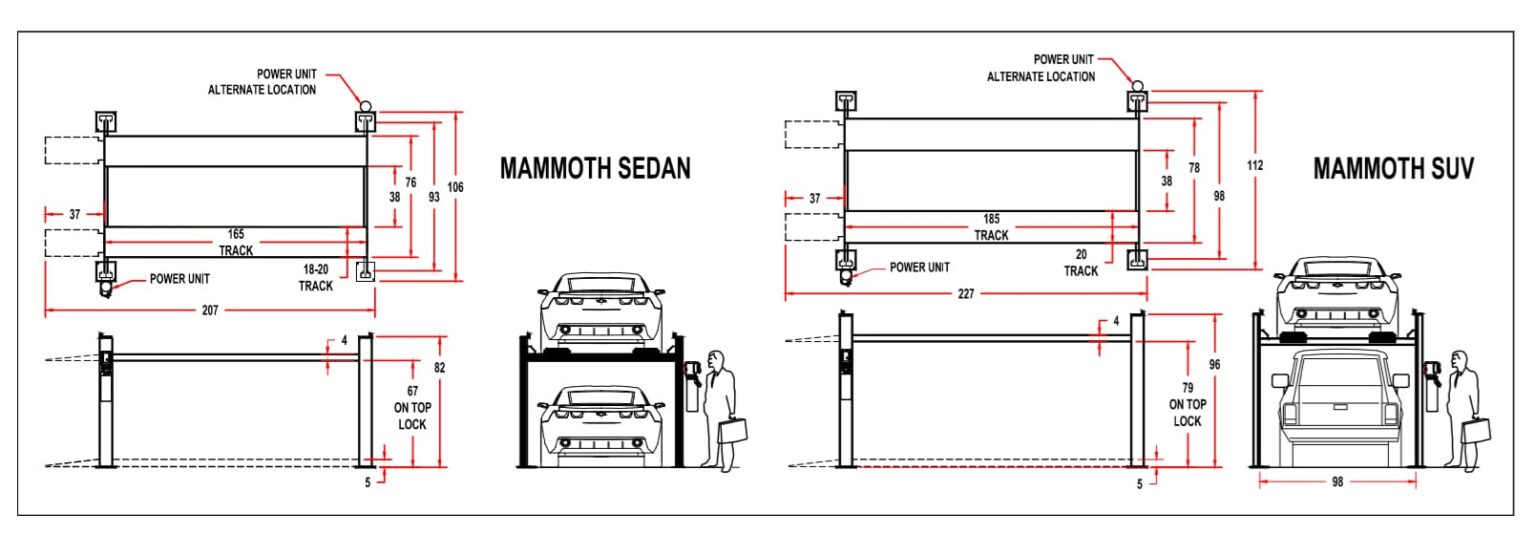 Mammoth 4 Post Parking Lift Made in USA | American Custom Lifts